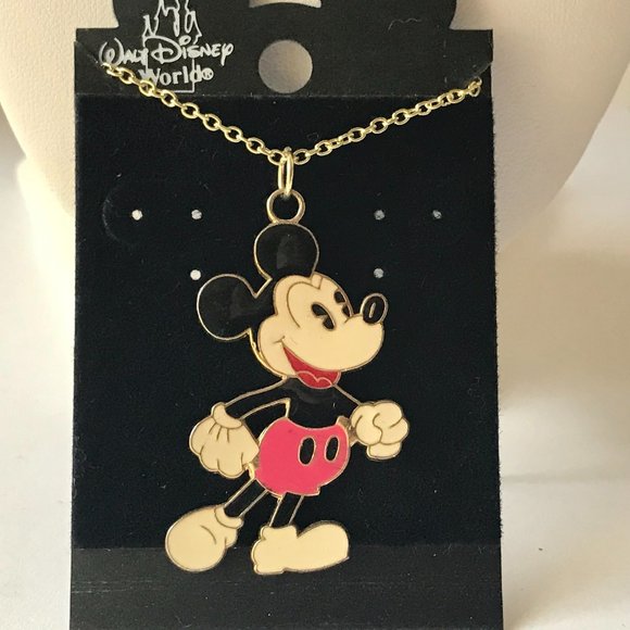 Disney | Jewelry | Vintage Disney Mickey Mouse Necklace Pendant Gold ...